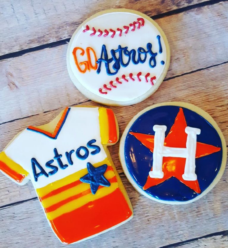 Astros cookies - Hayley Cakes and CookiesHayley Cakes and Cookies
