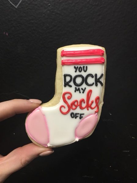 You rock my socks off valentines cookies - Hayley Cakes and ...