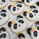 Flower Crown Panda face cookies - Hayley Cakes and CookiesHayley Cakes ...