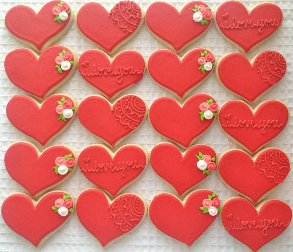 Red on Red Valentines Cookies - Hayley Cakes and Cookies Hayley Cakes ...