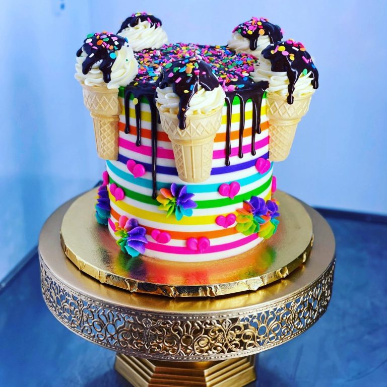 Rainbow Ice cream cake - Hayley Cakes and Cookies Hayley Cakes and Cookies