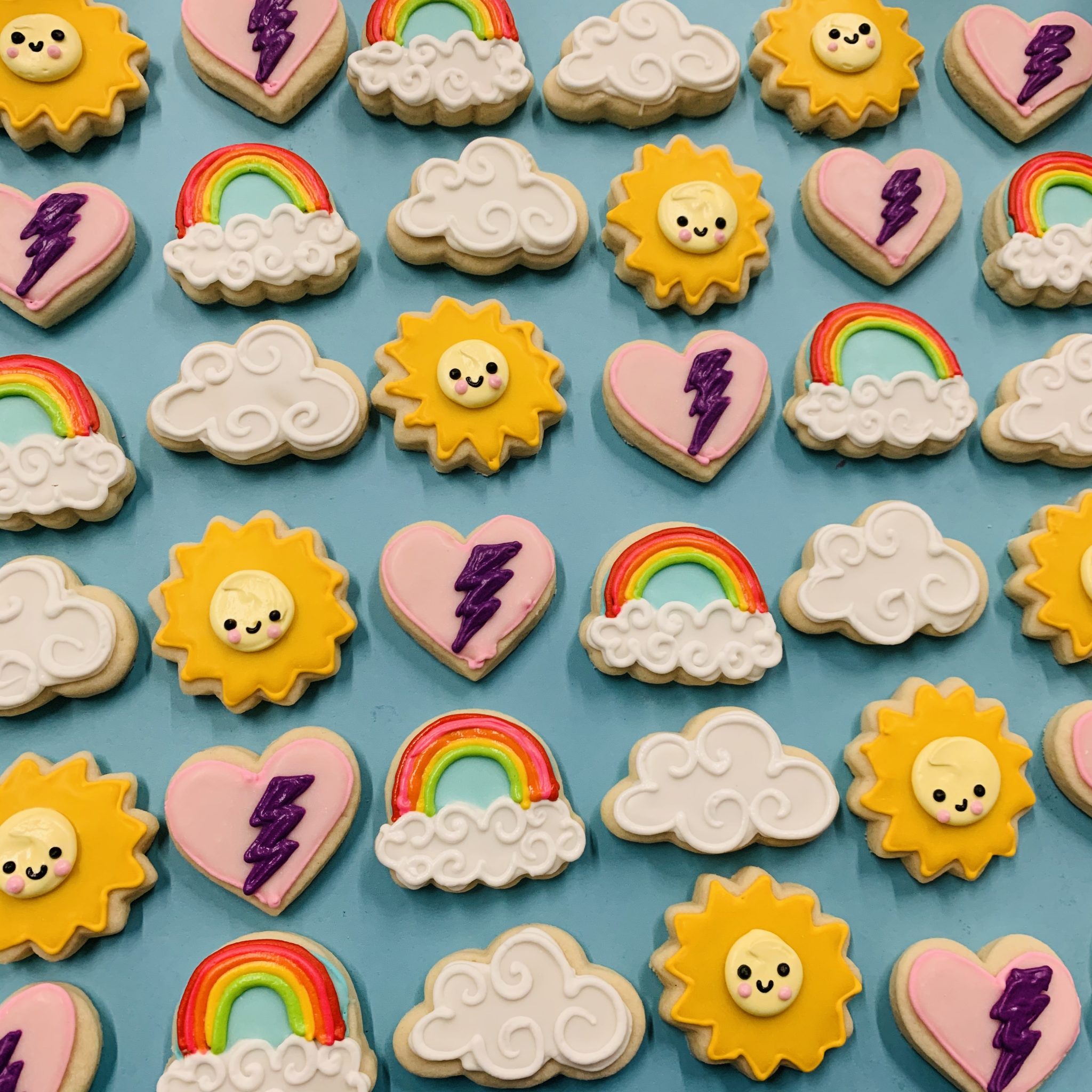 Mini weather Cookies - Hayley Cakes and Cookies Hayley Cakes and Cookies