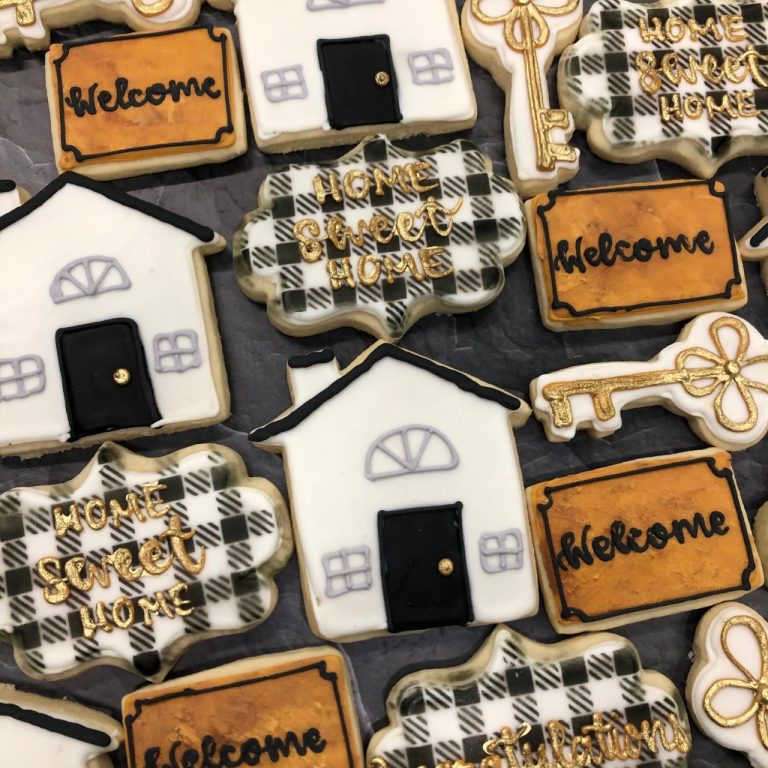 Black Plaid House Warming Cookies - Hayley Cakes and Cookies Hayley ...
