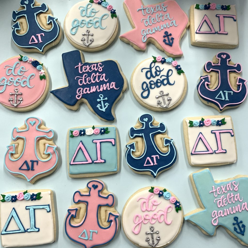 Delta Gamma Assortment Cookies - Hayley Cakes and Cookies Hayley Cakes ...