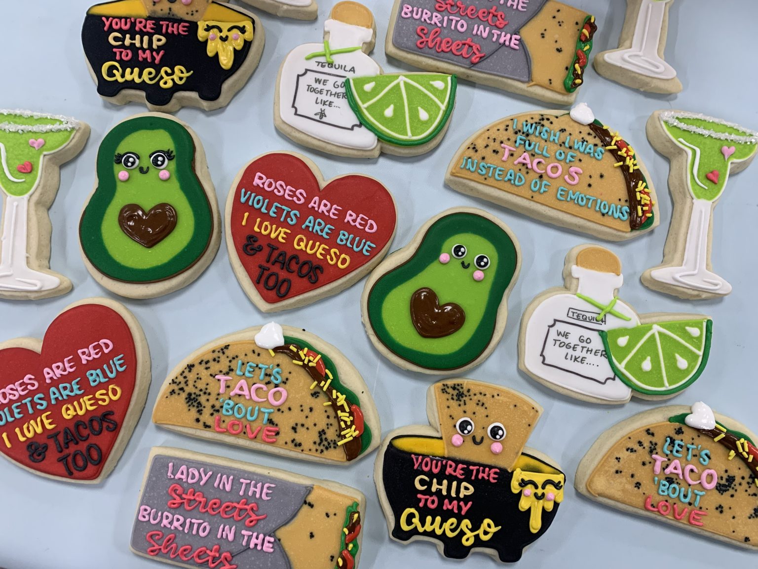 Taco 'bout a valentine cookie set - Hayley Cakes and Cookies Hayley ...