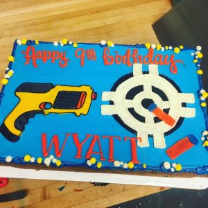 Nerf Gun Cookie Cake - Hayley Cakes and Cookies Hayley Cakes and Cookies