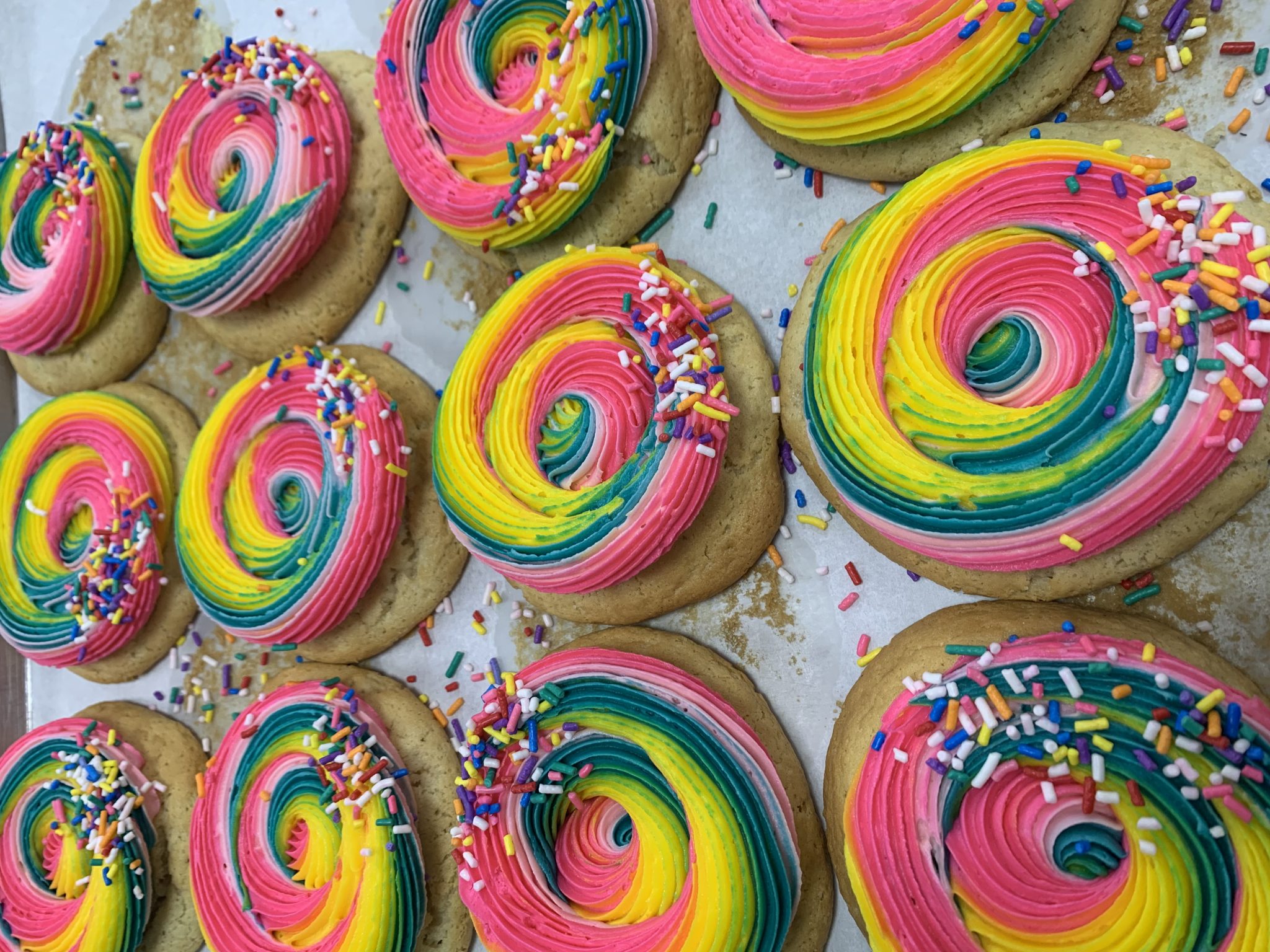 Rainbow Swirl Buttercream Cookies Hayley Cakes And Cookies Hayley Cakes And Cookies