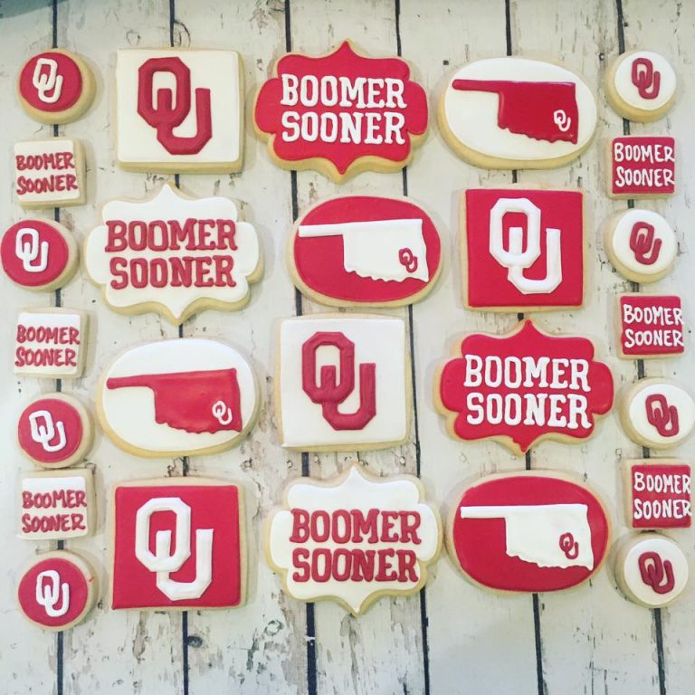University of Oklahoma Cookies - LARGE ONLY - Hayley Cakes and Cookies ...