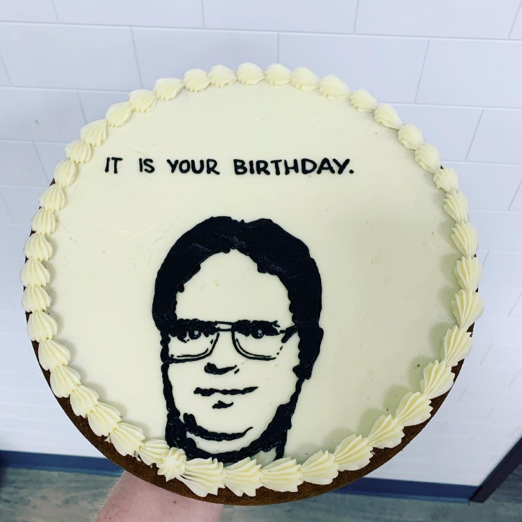 Dwight Birthday Cookie Cake Hayley Cakes And Cookies Hayley Cakes And