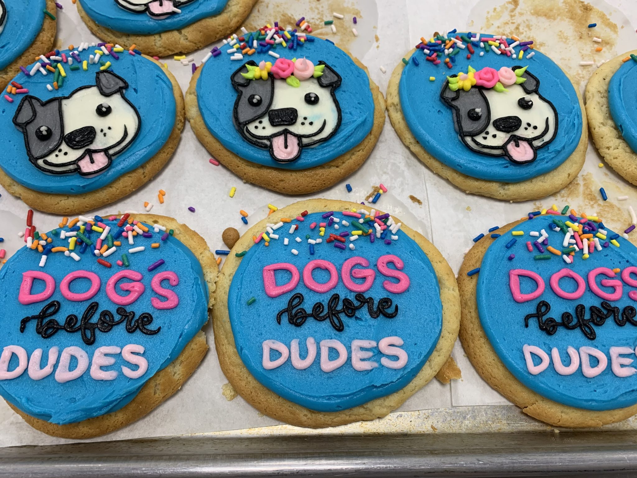 Pitbull dogs before dudes buttercream cookies - Hayley Cakes and ...