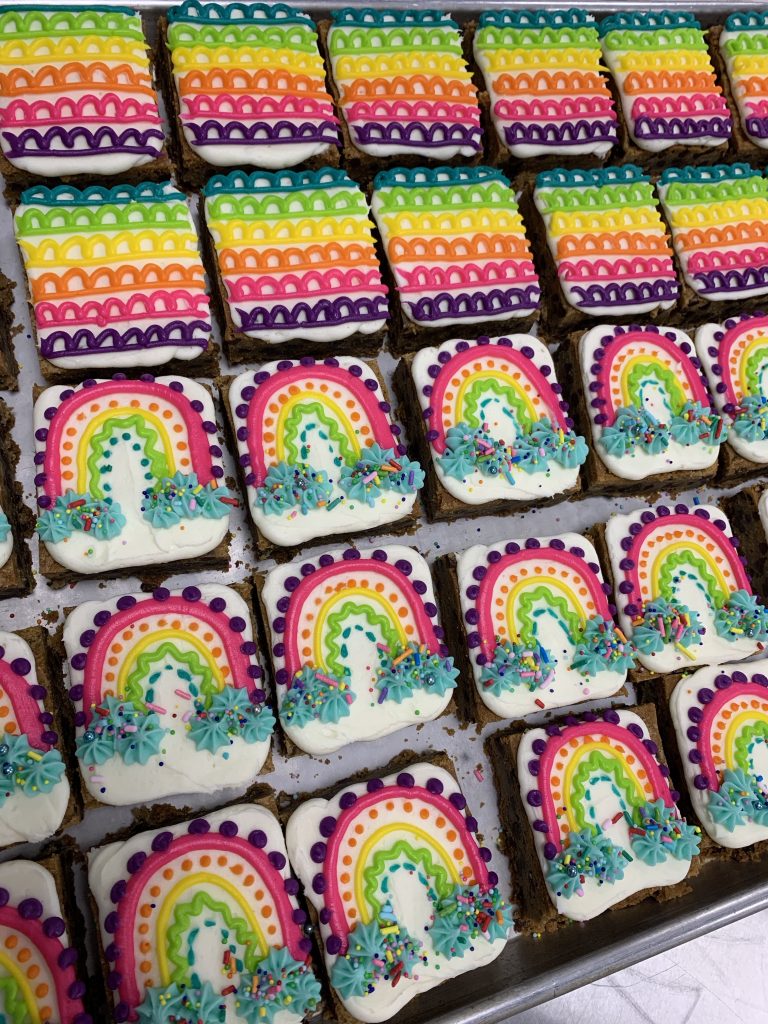 Fun Rainbow Cookie Cake squares - Hayley Cakes and Cookies Hayley Cakes ...