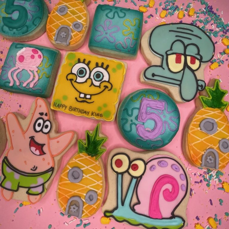 Spongebob Birthday Cookies - Hayley Cakes and Cookies Hayley Cakes and ...