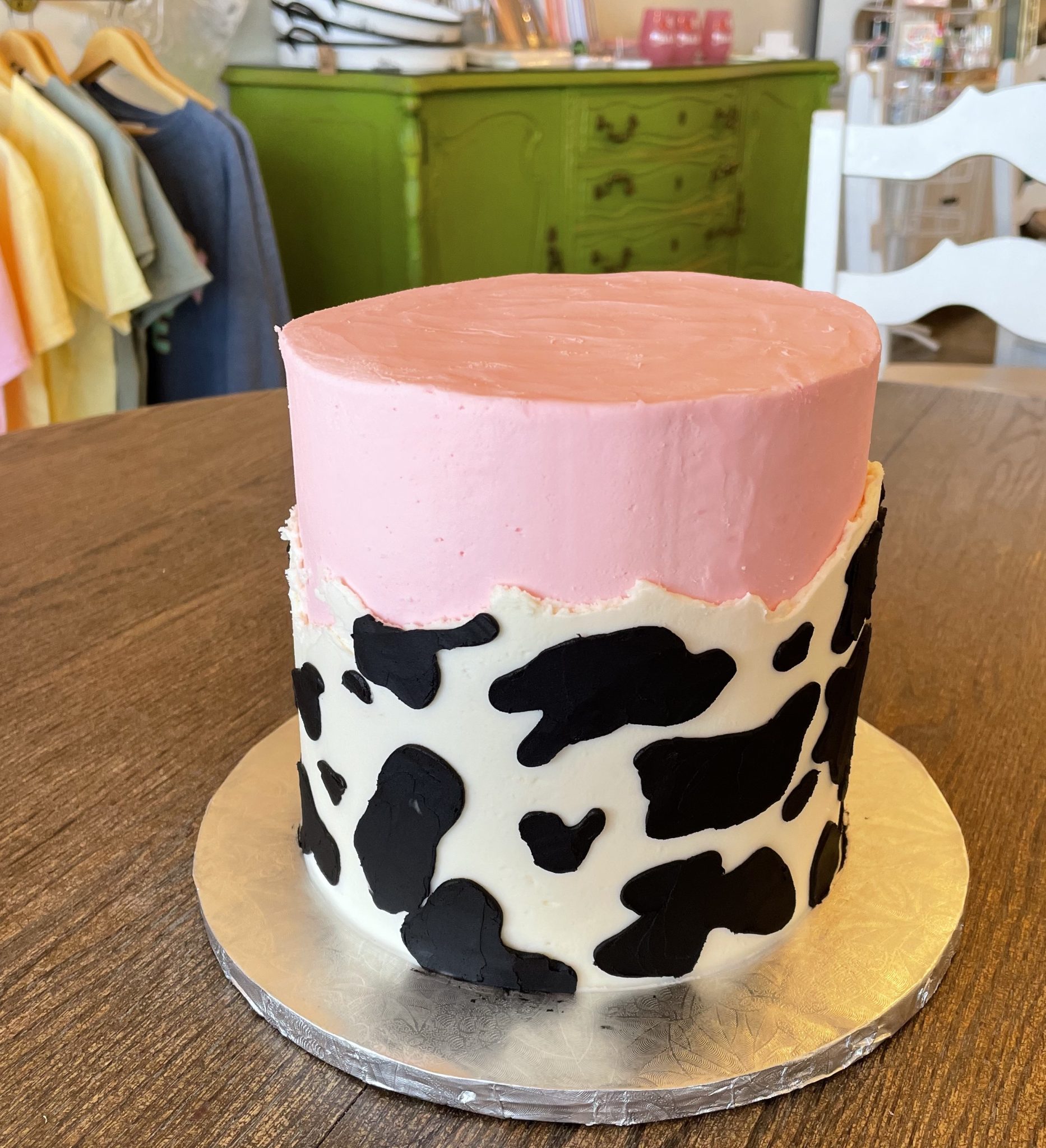 Layered Cow print cake - Hayley Cakes and Cookies Hayley Cakes and Cookies