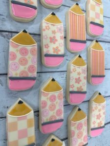 Groovy Pencil Cookies - Hayley Cakes and Cookies Hayley Cakes and Cookies
