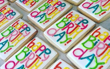 wiggle flower Happy Birthday Cookie - Hayley Cakes and Cookies Hayley ...