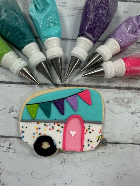 Spring Camper Cookie - Hayley Cakes and Cookies Hayley Cakes and Cookies