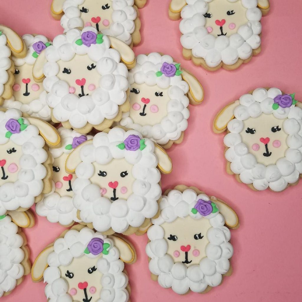 lamb face cookie - Hayley Cakes and Cookies Hayley Cakes and Cookies