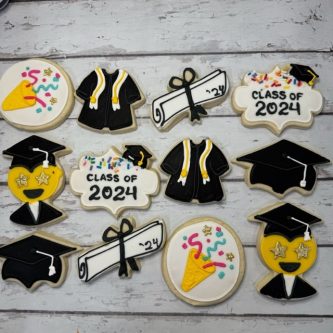 Class of 2024 graduation cookies, set of 12 - Hayley Cakes and Cookies ...