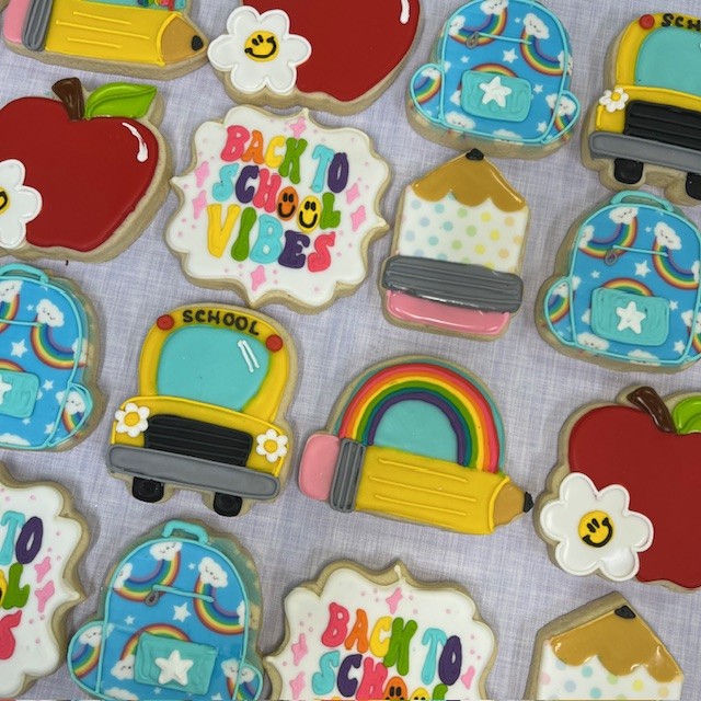 Groovy Back to School Cookie Set - Hayley Cakes and Cookies Hayley ...