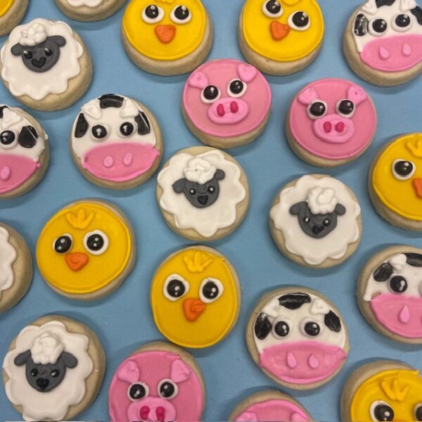 Mini farm animal cookie 4 pack - Hayley Cakes and Cookies Hayley Cakes ...